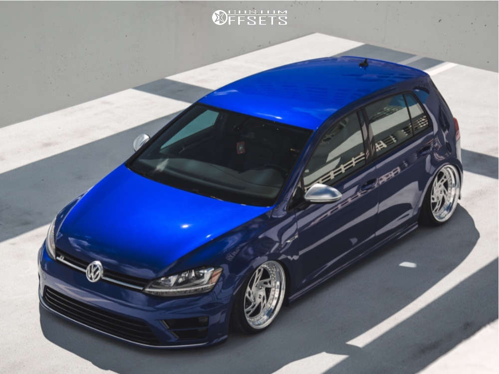 2016 Volkswagen Golf R with 18x10 28 WatercooledIND CR1 and 225/35R18 ...