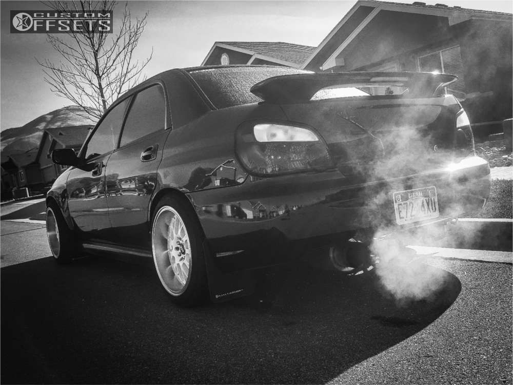 2005 Subaru WRX with 17x9 20 STR 514 and 215/45R17 Federal SS595 and ...