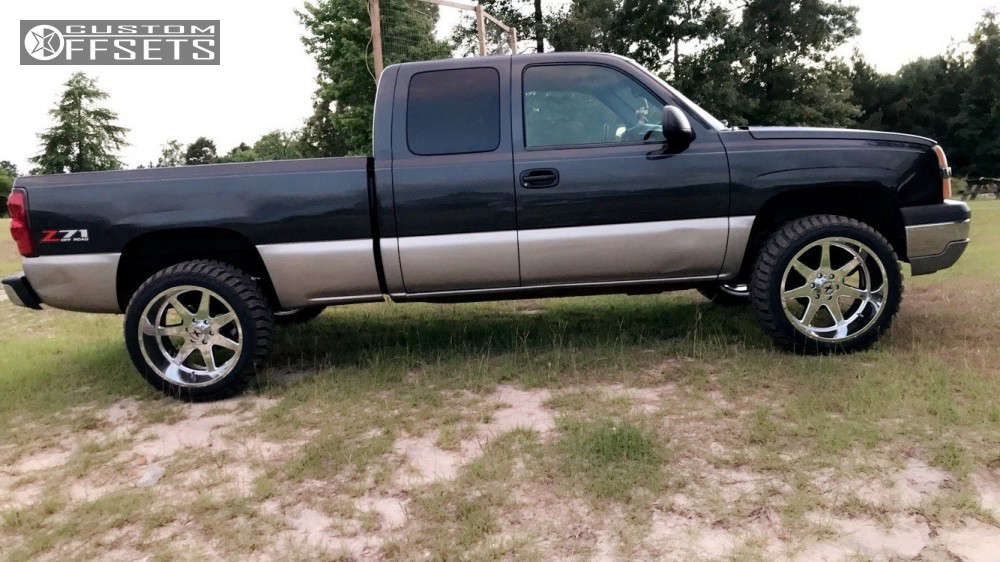 2003 Chevrolet Silverado 1500 with 22x12 -44 Xtreme Force Xf4 and 33/12 ...