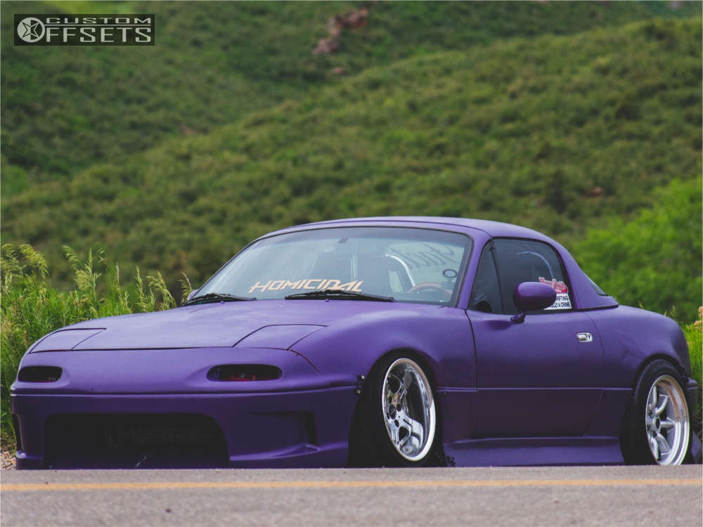 1990 Mazda Miata with 15x9 -15 Work Euroline and 165/50R15 Federal ...