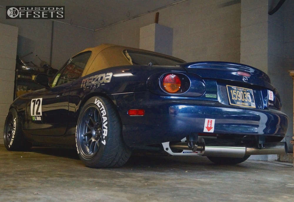 2002 Mazda Miata with 15x10 25 949 Racing 6UL and 245/40R15 Maxxis and ...