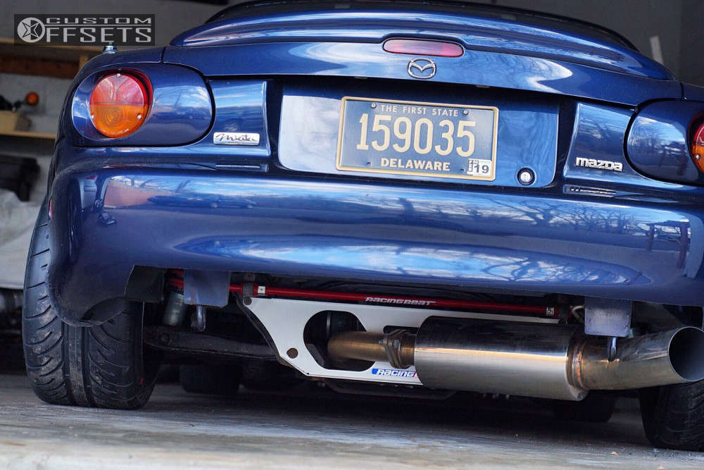 2002 Mazda Miata with 15x10 25 949 Racing 6UL and 245/40R15 Maxxis and ...