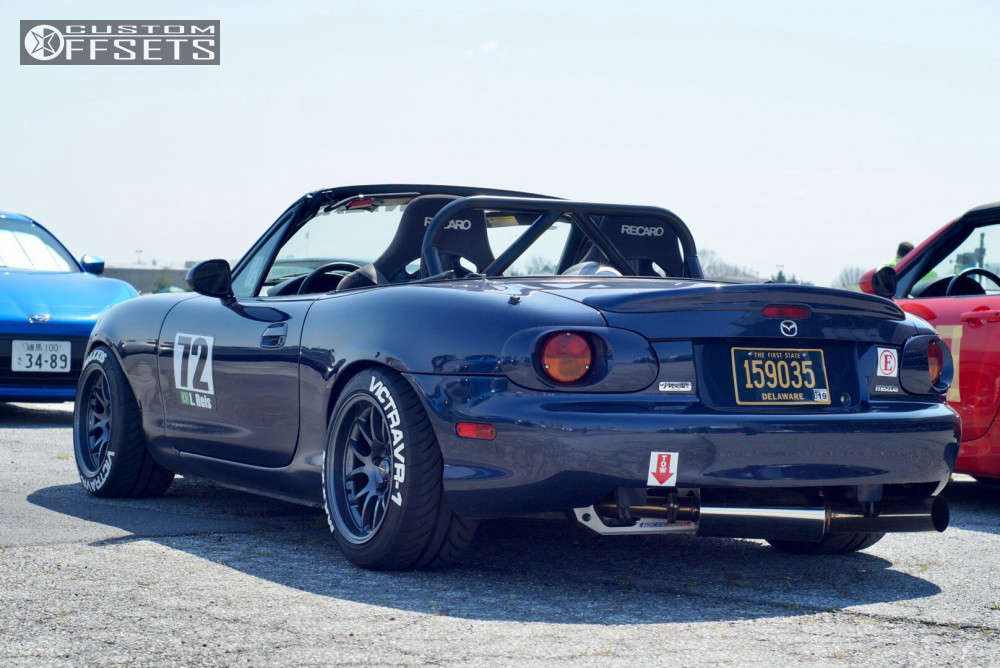 2002 Mazda Miata with 15x10 25 949 Racing 6UL and 245/40R15 Maxxis and ...