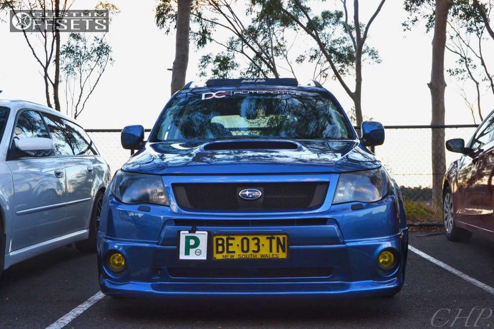 2010 Subaru Forester with 18x8.5 44 Rota G-force and 225/50R18 Michelin ...