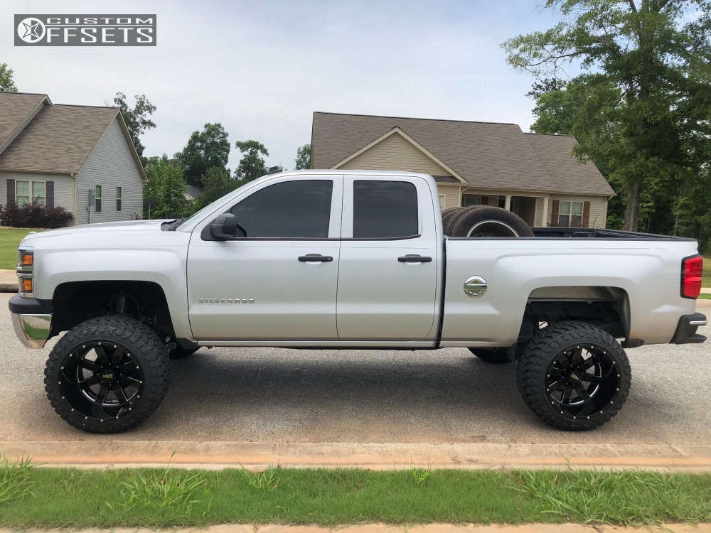 2014 Chevrolet Silverado 1500 with 22x14 -76 Moto Metal 962 and 35/12.5R22 Atturo Trail Blade Mt ...