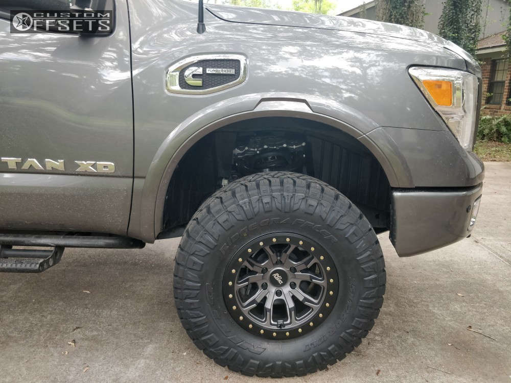 2017 Nissan Titan XD with 17x9 -12 Dirty Life Dt-1 and 35/12.5R17 Nitto ...
