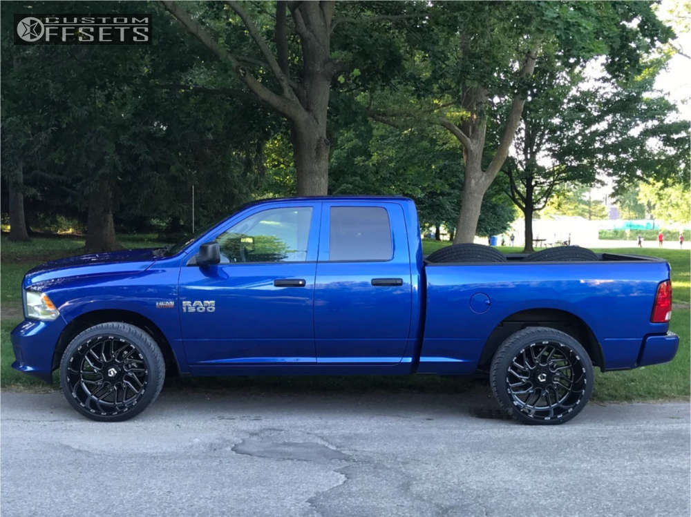 2017 Ram 1500 with 24x14 -76 TIS 544BM and 305/35R24 Atturo Az800 and ...