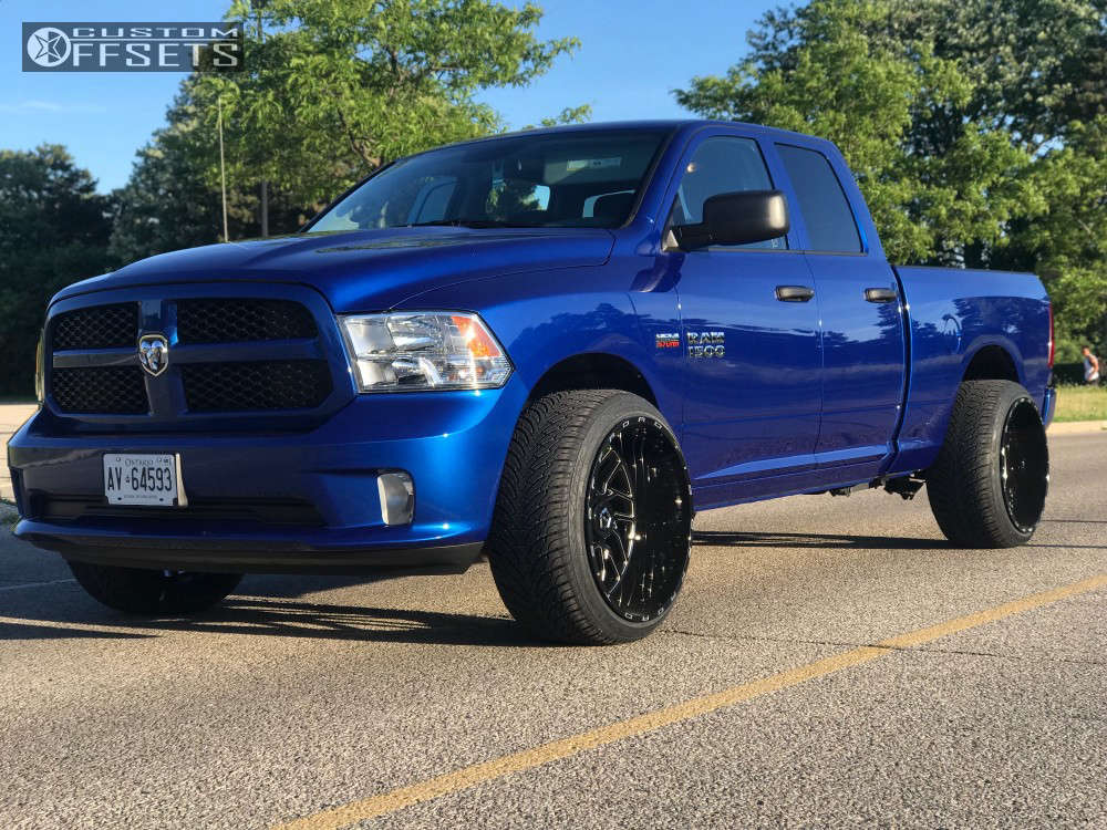 2017 Ram 1500 with 24x14 -76 TIS 544BM and 305/35R24 Atturo Az800 and ...
