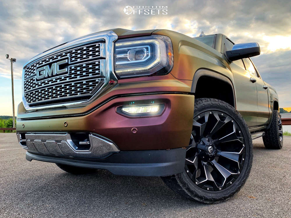 2016 GMC Sierra 1500 with 22x10 -18 Fuel Assault and 305/45R22 Hankook ...