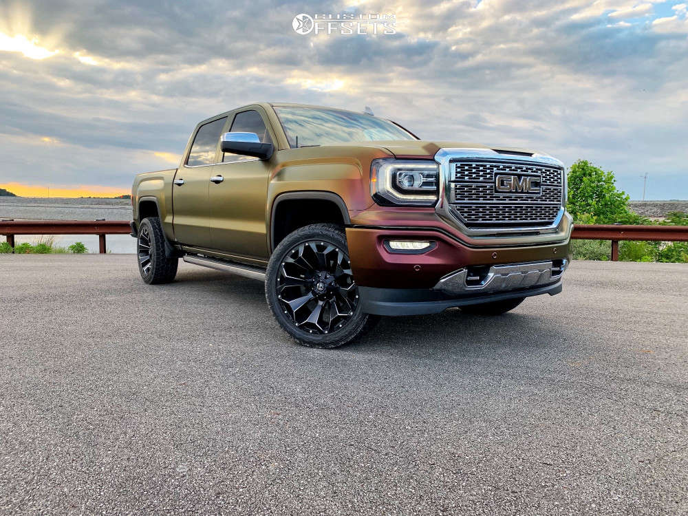 2016 GMC Sierra 1500 with 22x10 -18 Fuel Assault and 305/45R22 Hankook ...