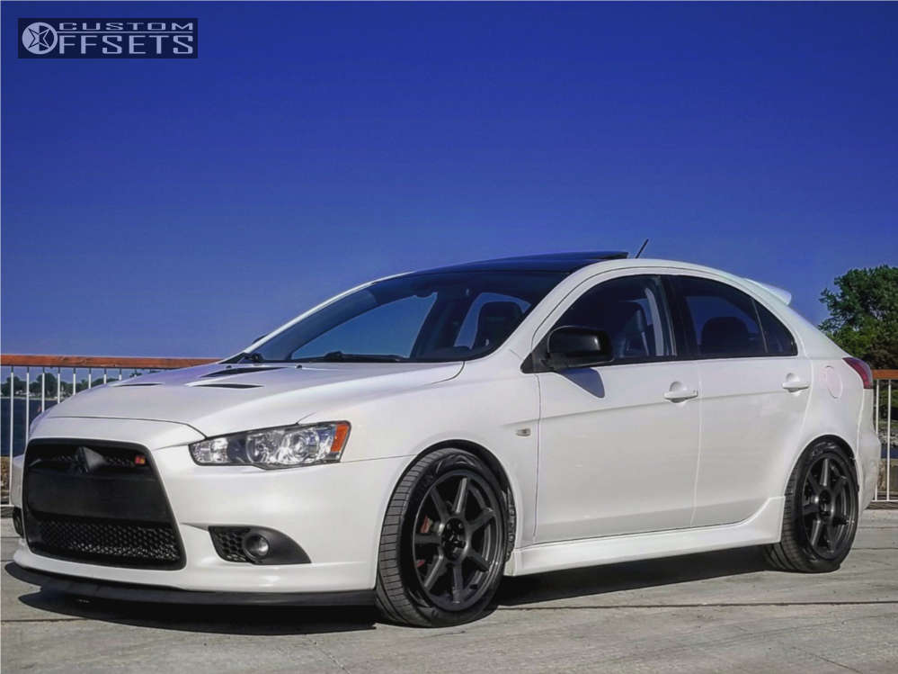 2010 Mitsubishi Lancer with 18x9 38 Konig Ultraform and 235/40R18 ...
