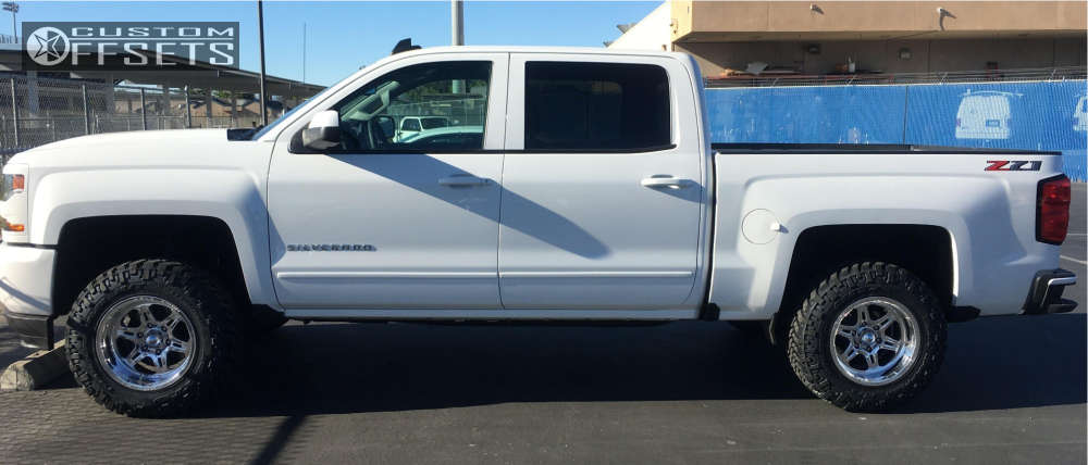 2018 Chevrolet Silverado 1500 with 17x10 -25 Weld Racing Cheyenne 6 and ...