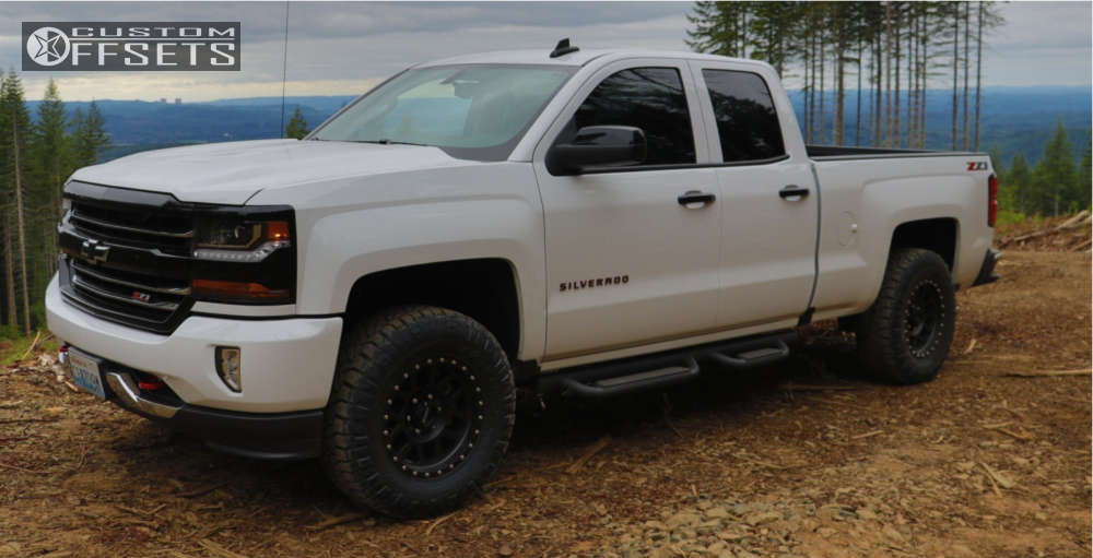 2018 Chevrolet Silverado 1500 with 17x8.5 6.35 Method Grid and 285 ...