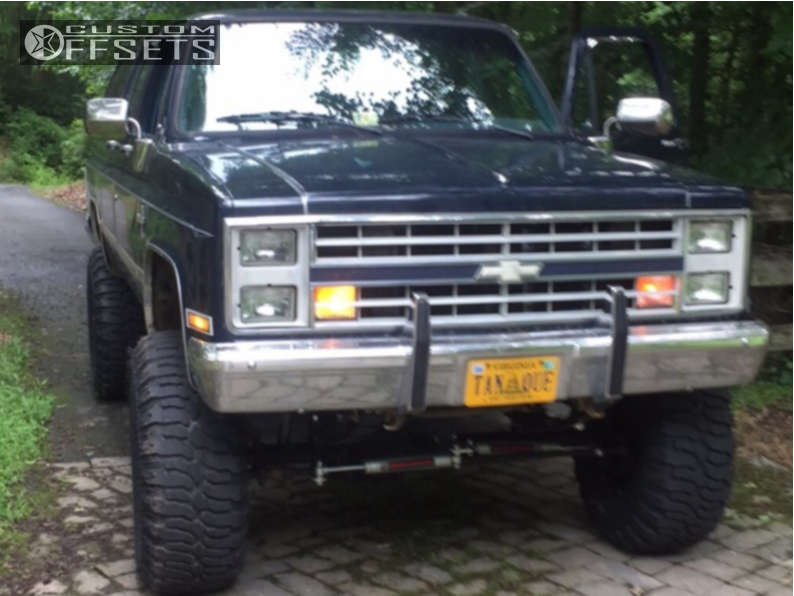 1987 Chevrolet V10 with 16x10 -34 Black Rock D Widow and 37/13.5R16 ...