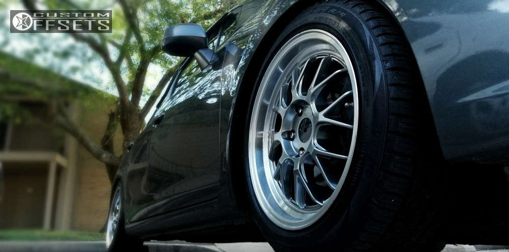 2013 Honda Civic with 17x8 35 AVID1 AV34 and 205/50R17 Falken Pro G4 A ...