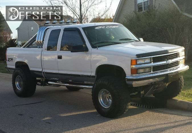 1998 Chevrolet K1500 with 15x12 -73.66 Weld Racing T53 and 36/14.5R15 ...