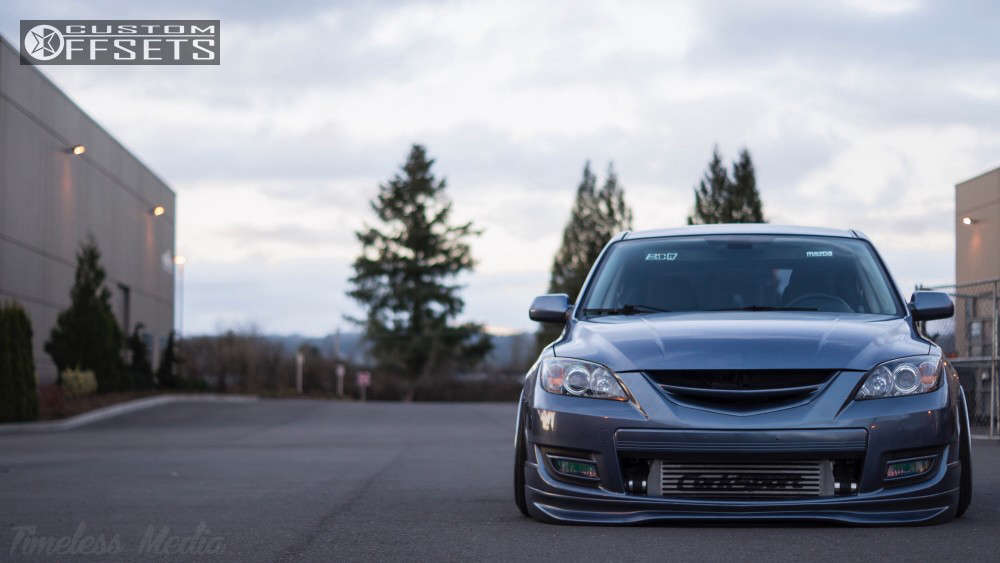 2008 Mazda MazdaSpeed3 with 18x9.5 33 AVID1 AV52 and 215/35R18 Nankang NS-20 and Coilovers ...