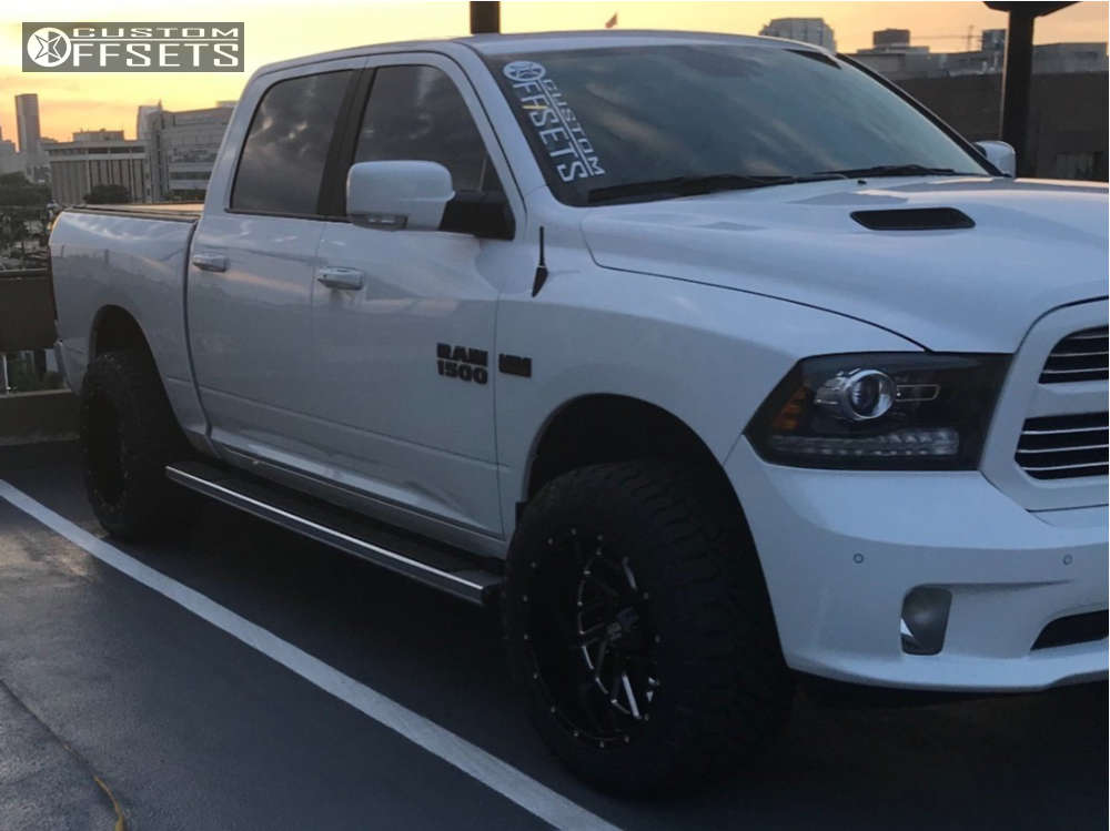 2017 Ram 1500 with 20x12 -44 Havok H110 and 33/12.5R20 Nitto Ridge ...