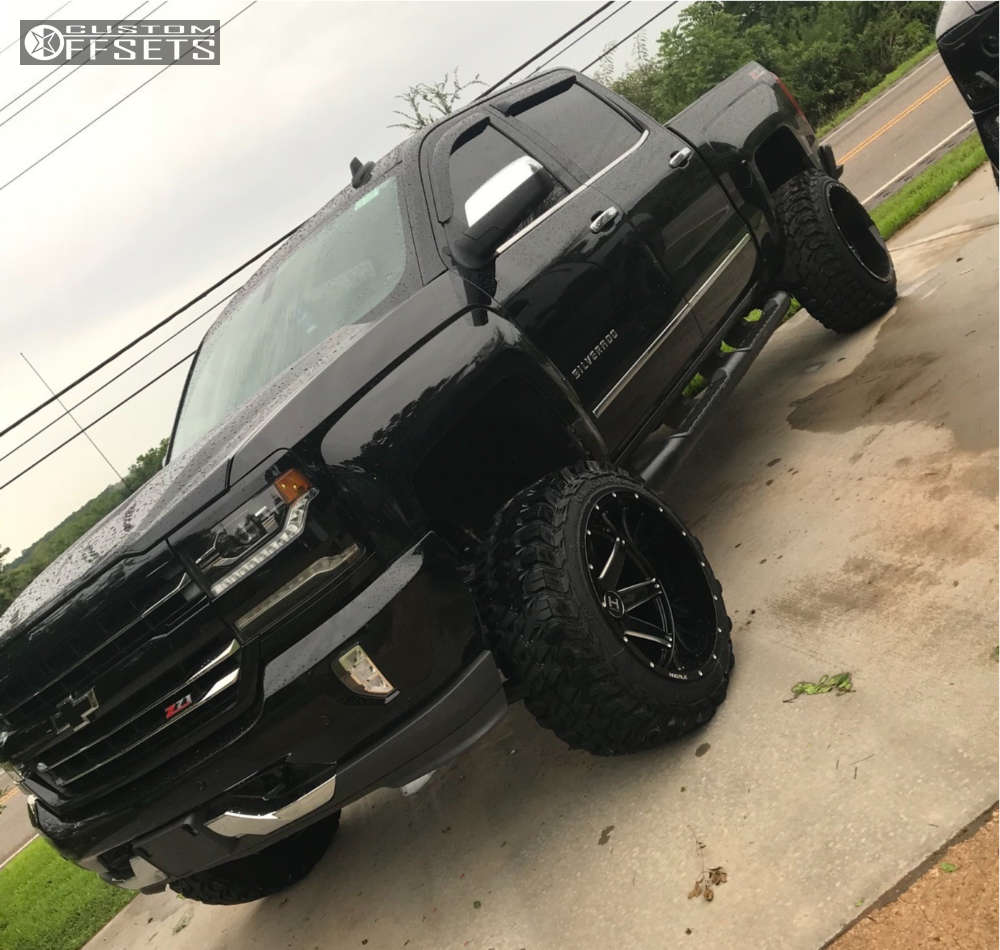 2017 Chevrolet Silverado 1500 with 22x14 -76 Hostile Alpha and 35/12.5R22 Gladiator Xcomp Mt and ...