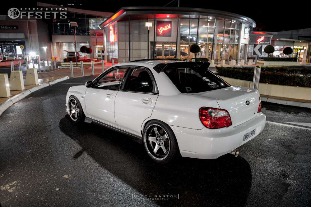 2006 Subaru Impreza with 18x10 38 Work Gt5 and 235/40R18 Achilles Atr ...