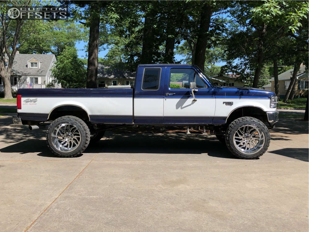 1995 Ford F-250 with 24x14 -76 TIS 544V and 37/13.5R24 Gladiator Xcomp ...
