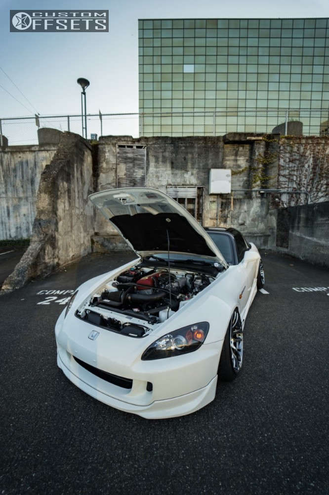 2007 Honda S2000 with 18x10.5 22 Work Emotion Cr Kiwami and 225/40R18 ...