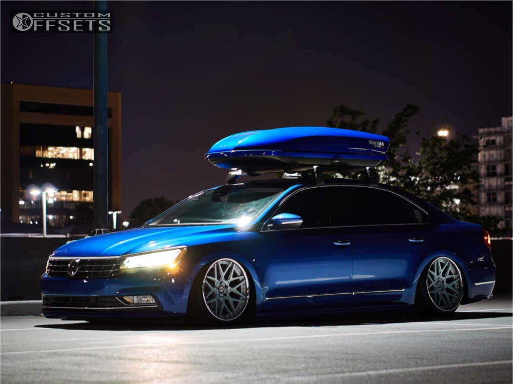 2017 Volkswagen Passat with 19x10.5 35 VIP Modular VR13 and 225/35R19 ...