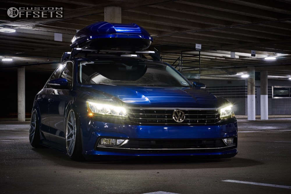 2017 Volkswagen Passat with 19x10.5 35 VIP Modular VR13 and 225/35R19 ...