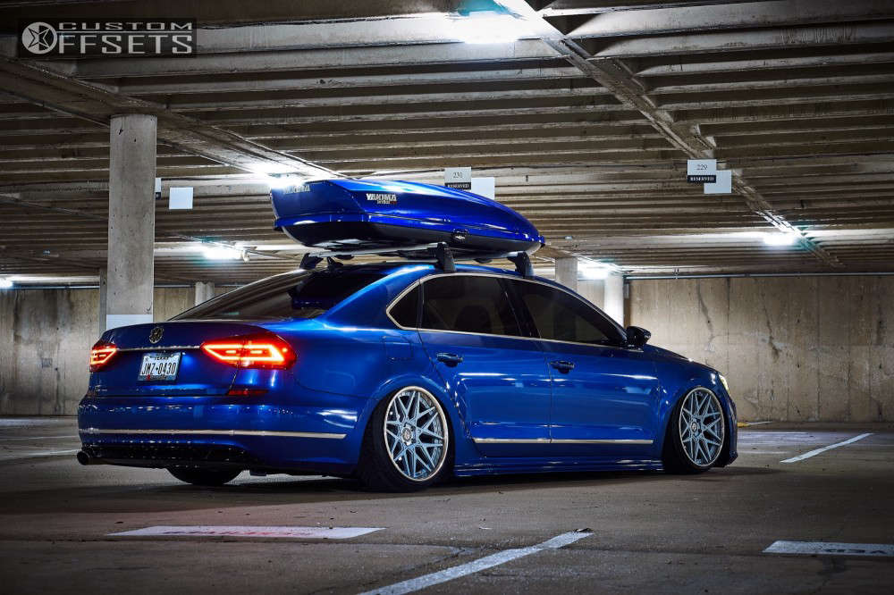 2017 Volkswagen Passat with 19x10.5 35 VIP Modular VR13 and 225/35R19 ...