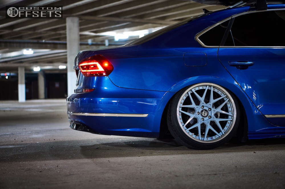 2017 Volkswagen Passat with 19x10.5 35 VIP Modular VR13 and 225/35R19 ...