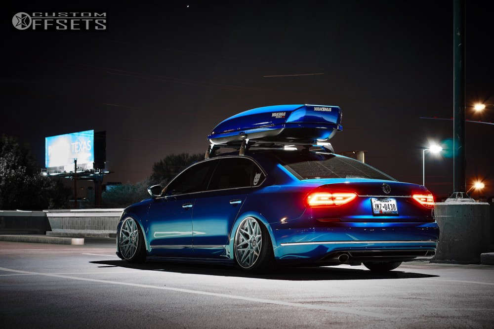 2017 Volkswagen Passat with 19x10.5 35 VIP Modular VR13 and 225/35R19 ...