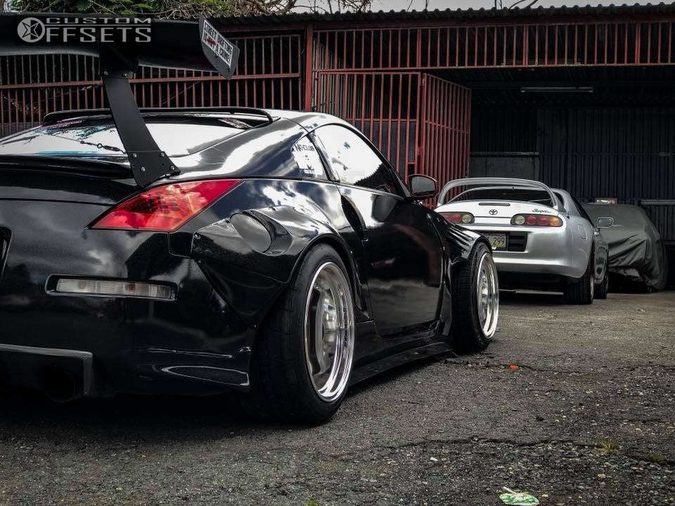 2004 Nissan 350Z with 18x12 -33 Work Meister S1 3p and 285/35R18 Kumho ...