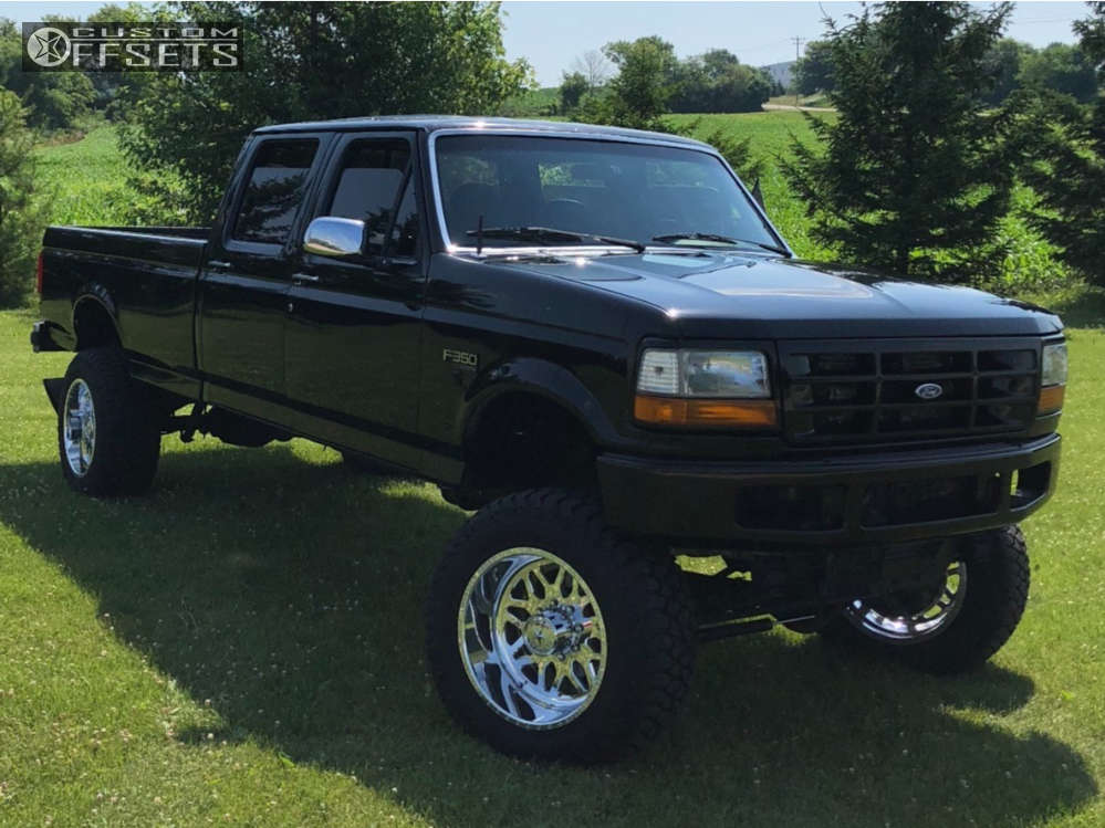 1997 Ford F-350 with 20x12 -40 American Force Trax SS and 35/12.5R20 ...