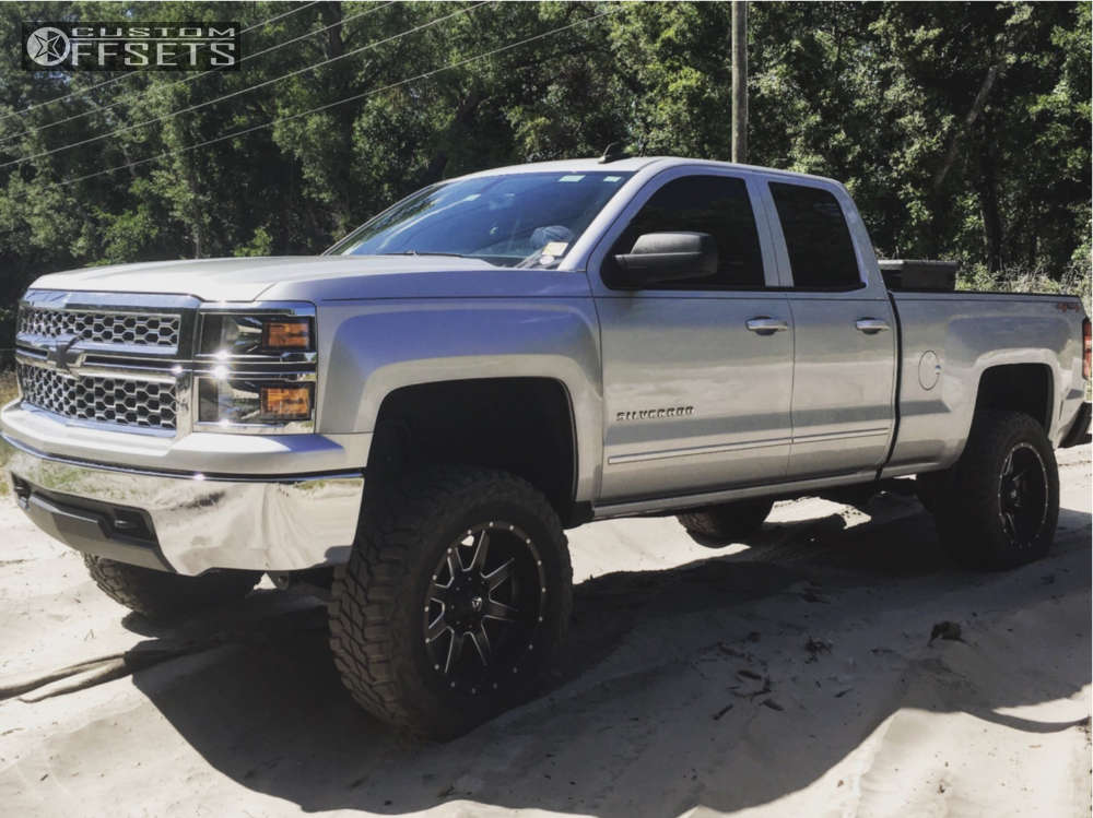 2015 Chevrolet Silverado 1500 with 20x10 -12 Fuel Maverick and 35/12 ...