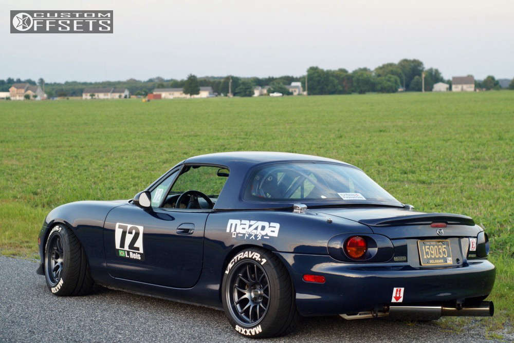 2002 Mazda MX-5 Miata with 15x10 25 949 Racing 6UL and 245/40R15 Maxxis ...
