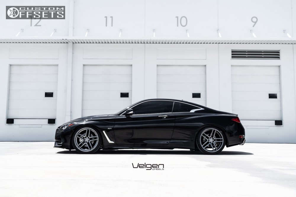 2018 INFINITI Q60 with 20x9 20 Velgen Split5 and 245/35R20 Ohtsu Fp8000 ...
