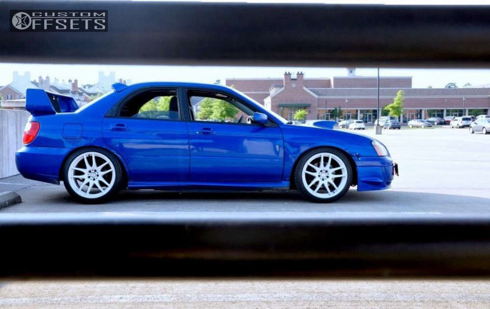 2004 Subaru WRX with 18x9.5 22 ESR Sr08 and 235/40R18 Nankang NS-25 and ...