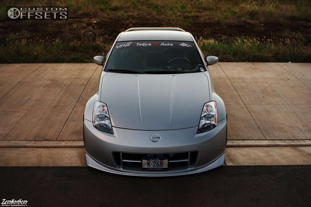 2003 Nissan 350Z with 18x9.5 12 Square G6 and 245/40R18 Michelin Super ...