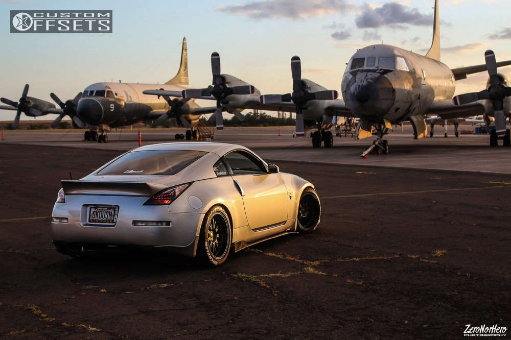 2003 Nissan 350Z with 18x9.5 12 Square G6 and 245/40R18 Michelin Super ...