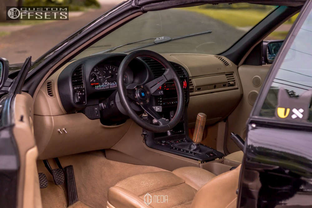 1997 BMW 328i with 17x10 -3 SSR Koenig and 215/40R17 Nitto Neo Gen and ...