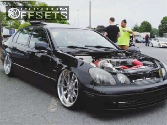 2003 Lexus GS300 with 20x10 20 Work Bersaglio and 225/35R20 Goodyear ...