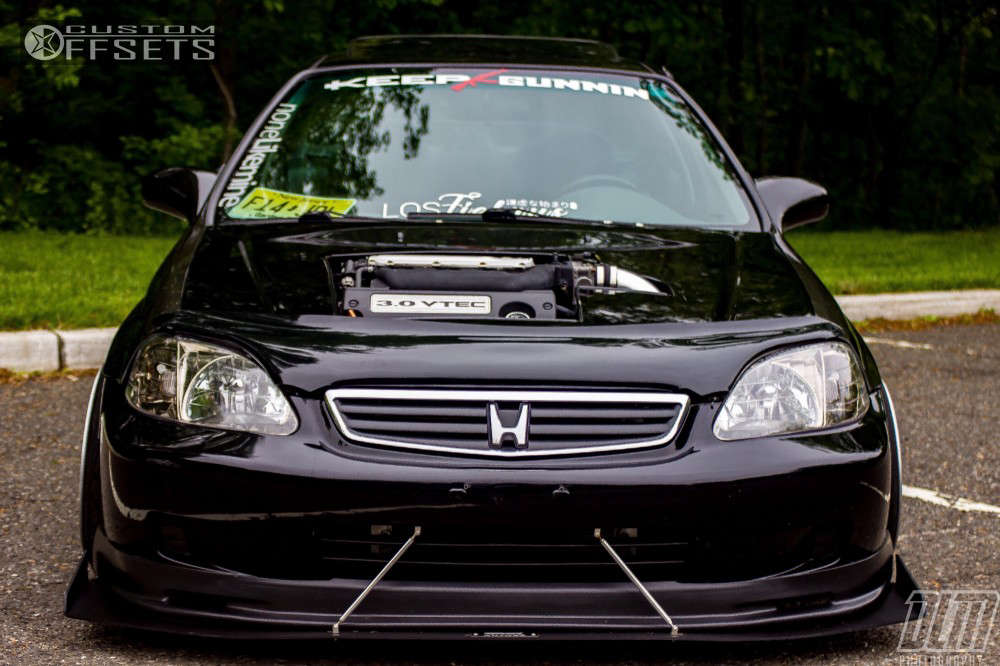 2000 Honda Civic with 16x9 0 Rota Grid and 195/40R16 Federal 595 Evo ...