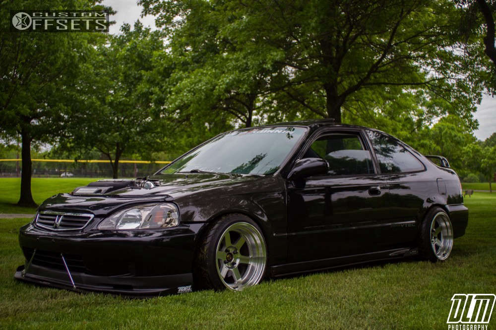 2000 Honda Civic with 16x9 0 Rota Grid and 195/40R16 Federal 595 Evo ...