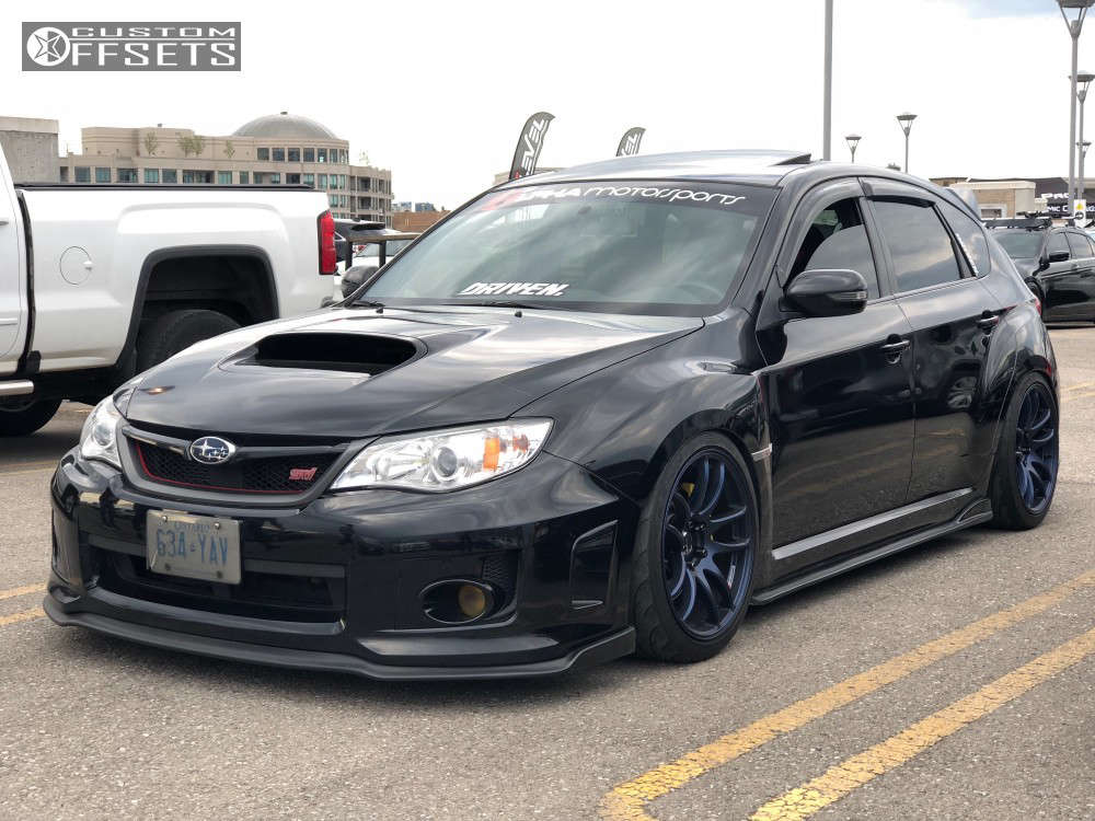 2012 Subaru Impreza with 18x9.5 38 Work Emotion Cr Kiwami and 255/35R18 ...