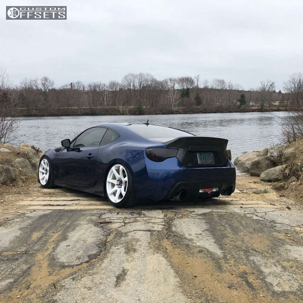 2013 Subaru BRZ with 18x9 25 Cosmis Racing Mr7 and 225/40R18 Riken ...