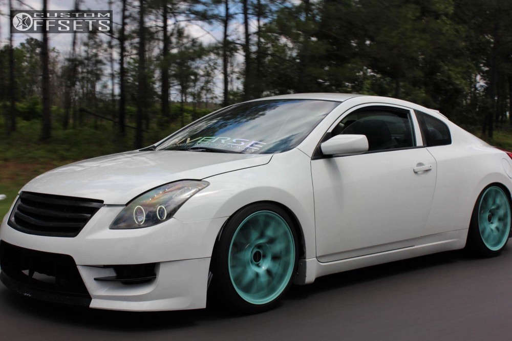 White Nissan Altima Coupe Custom