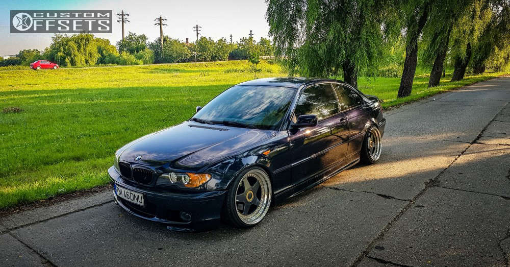 2005 BMW 325Ci with 18x9.5 16 OZ Racing Futura and 215 35R18 Nankang Ns2 and Coilovers Custom Offsets