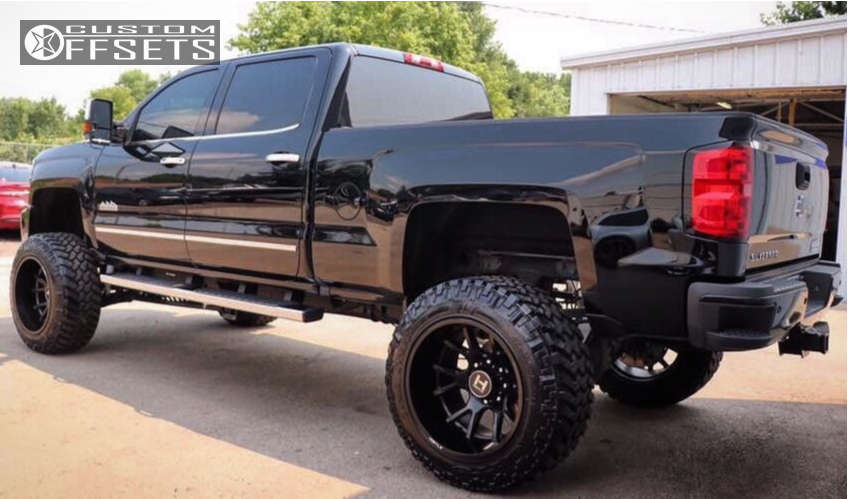 2017 Chevrolet Silverado 2500 HD with 22x14 -76 Hostile Rage and 37/13.5R22 Nitto Trail Grappler ...