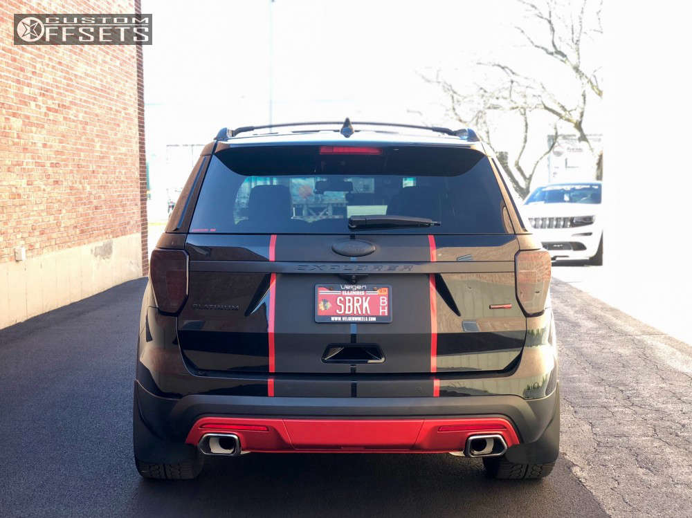 2016 Ford Explorer with 20x10.5 45 Velgen Vmb6 and 295/45R20 Yokohama ...