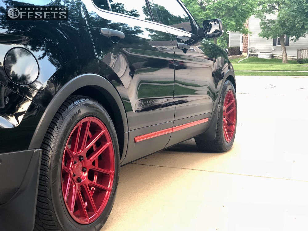 2016 Ford Explorer with 20x10.5 45 Velgen Vmb6 and 295/45R20 Yokohama ...